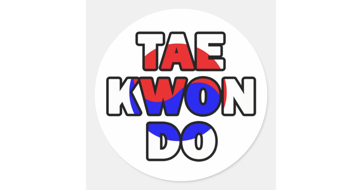 Taekwondo Classic Round Sticker | Zazzle