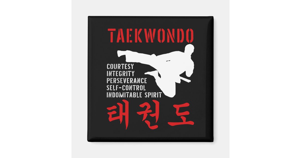 Taekwondo Tenets Martial Arts Magnet | Zazzle
