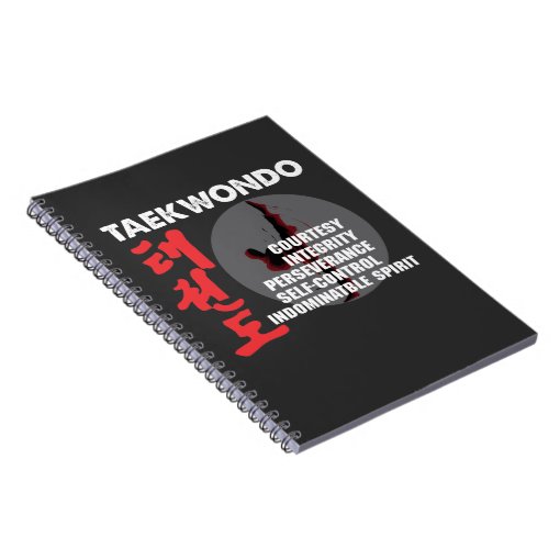 Taekwondo Tenets Martial Arts Tae kwon do Notebook | Zazzle