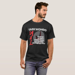 Taekwondo Tenets Martial Arts Tae kwon do T-Shirt | Zazzle