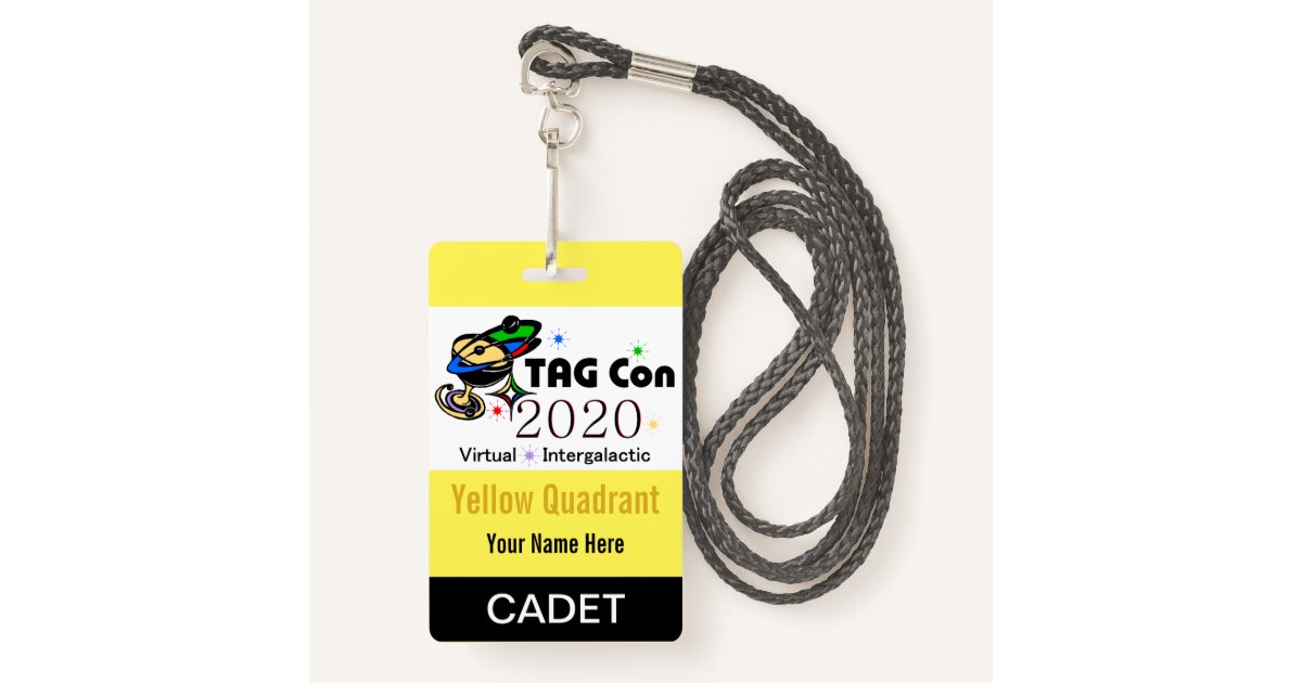 TAG Con 2020 - Yellow Quadrant - Cadet Badge | Zazzle