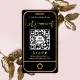 Tag Us Social Media Black & Gold QR Business Card | Zazzle