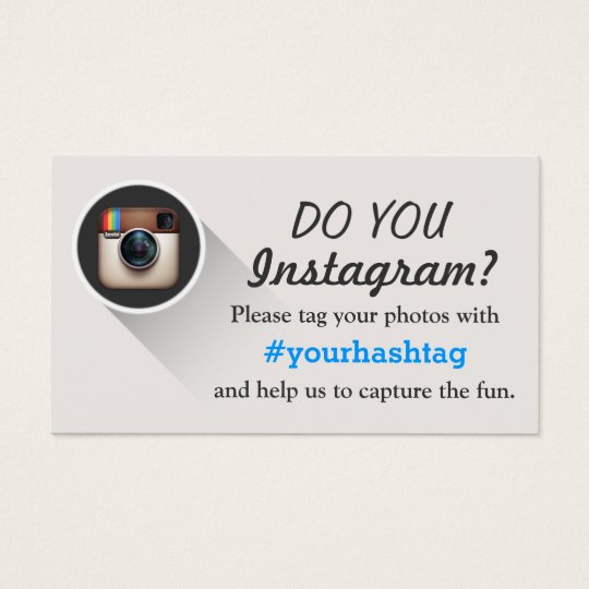 Tag Your Instagram Photos Hashtag Business Cards | Zazzle.com