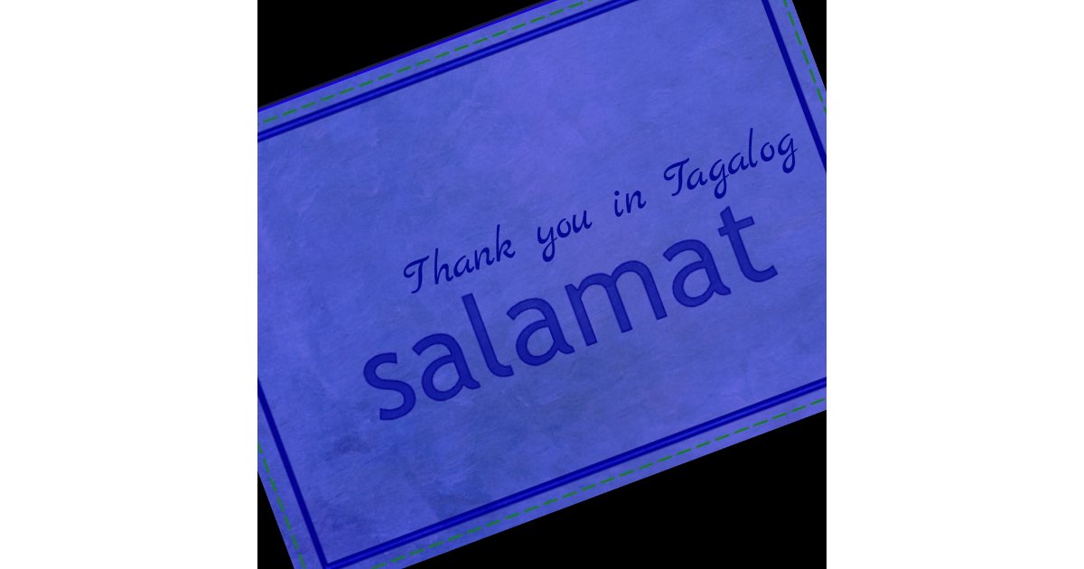 Tagalog Thank You Card | Zazzle