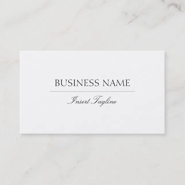 Tagline Elegant Business Card | Zazzle