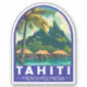 Tahiti French Polynesia Travel Art Emblem Sticker | Zazzle