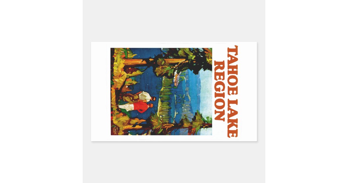 Tahoe Lake Region Rectangular Sticker | Zazzle