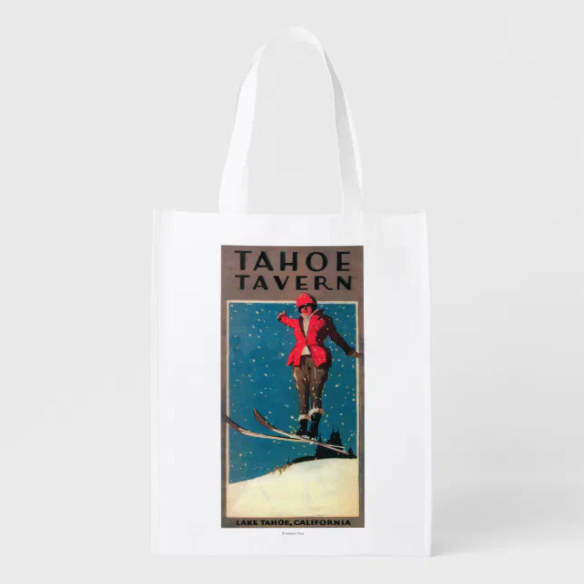 Tahoe Tavern Promo Poster Reusable Grocery Bag | Zazzle