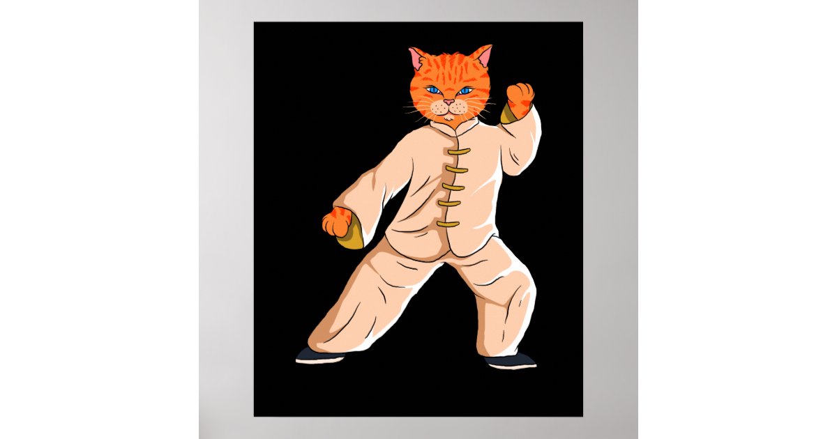 Tai Chi Instructor Tai Chi Cat Poster | Zazzle