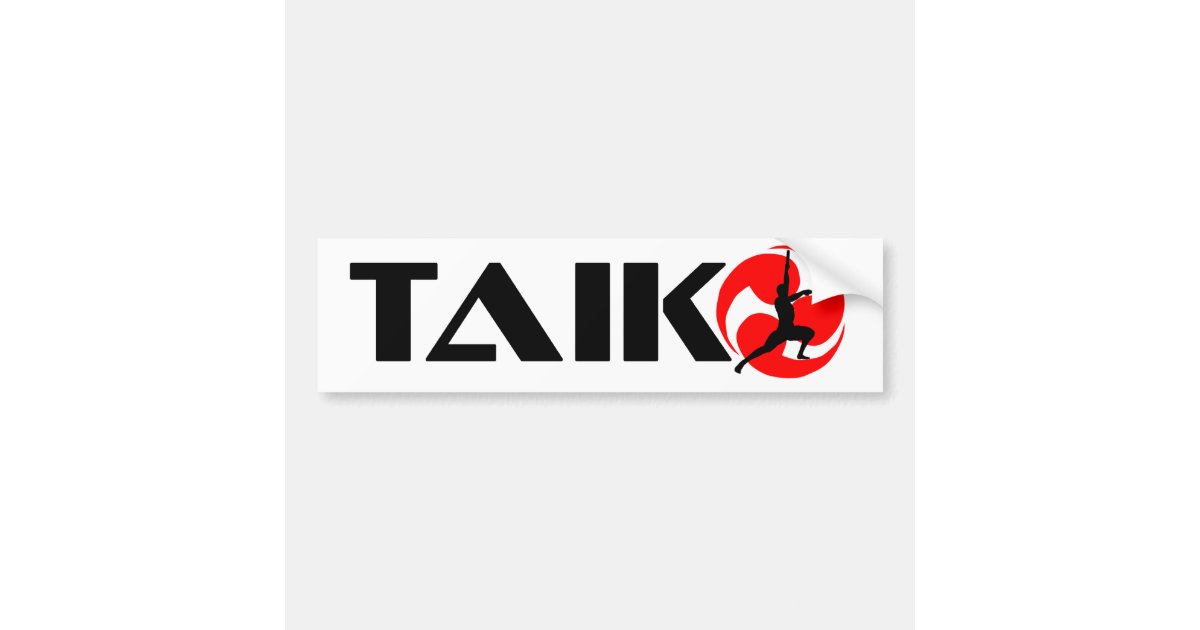 Taiko Guy (Design 3) Bumper Sticker | Zazzle