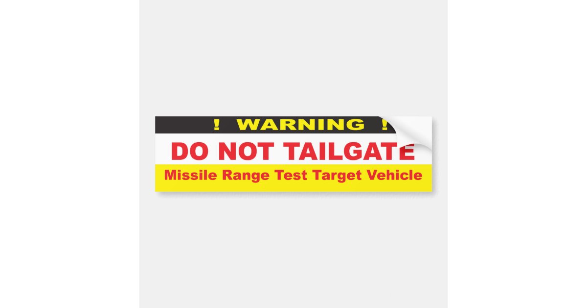 TailGate Bumper Sticker | Zazzle