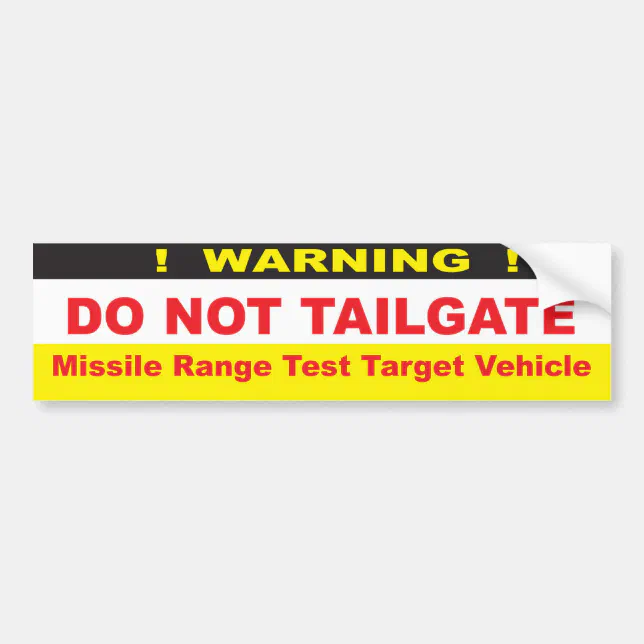 TailGate Bumper Sticker | Zazzle