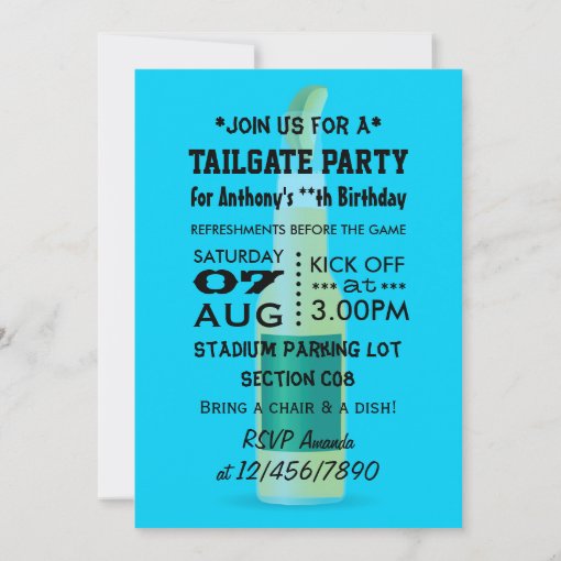 Tailgate Party Invitation | Zazzle