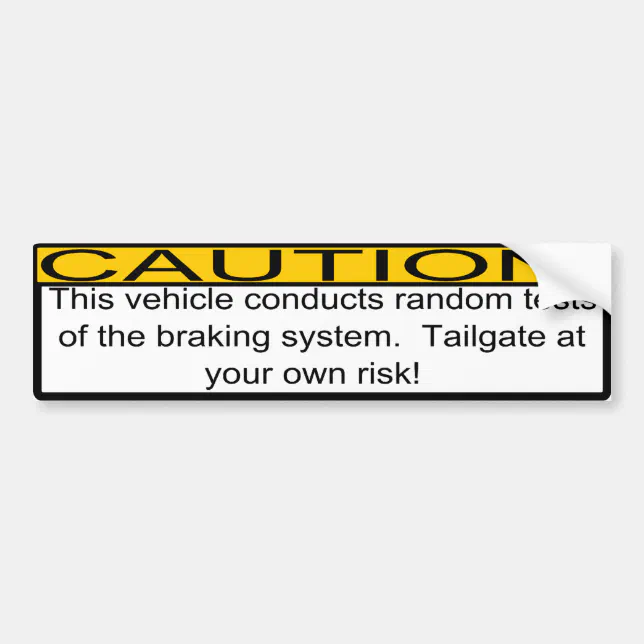 Tailgating Bumper Sticker | Zazzle