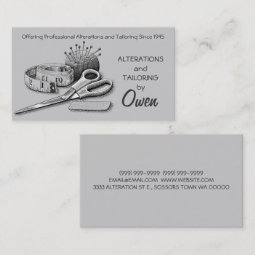 Tailor, Alterations, Tailoring, Seamstress, Tailor Business Card | Zazzle