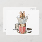 Tailor Mouse on Spool of Thread Postcard | Zazzle