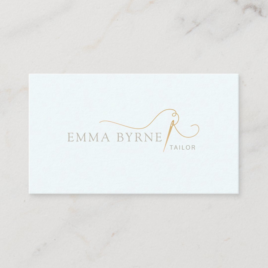 Tailor Needle and Thread Business Card | Zazzle