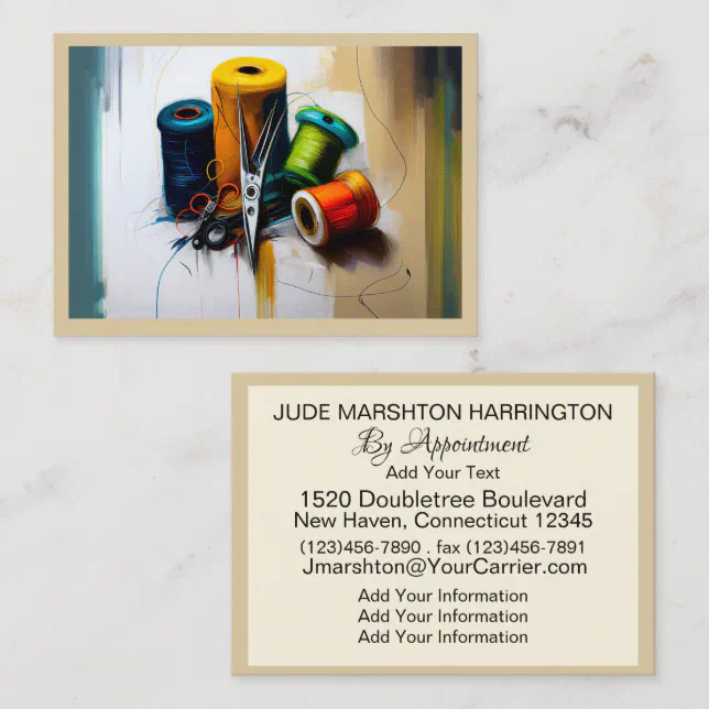 Tailor, Seamstress Business Card | Zazzle