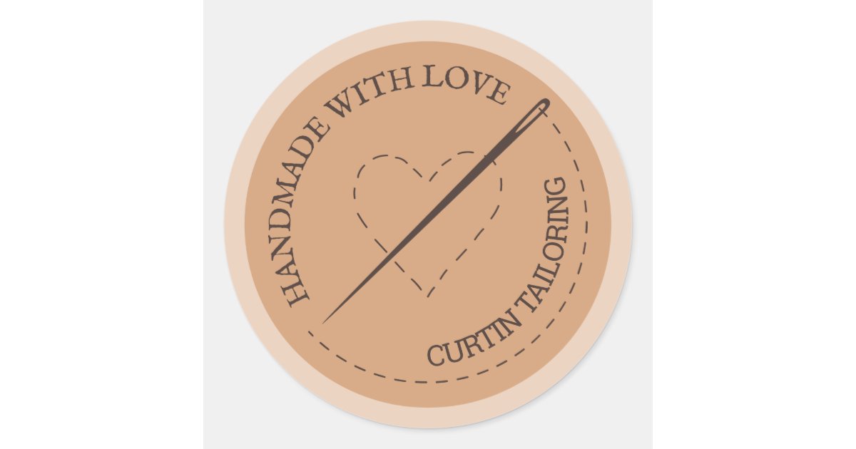 Tailoring Business Classic Round Sticker | Zazzle