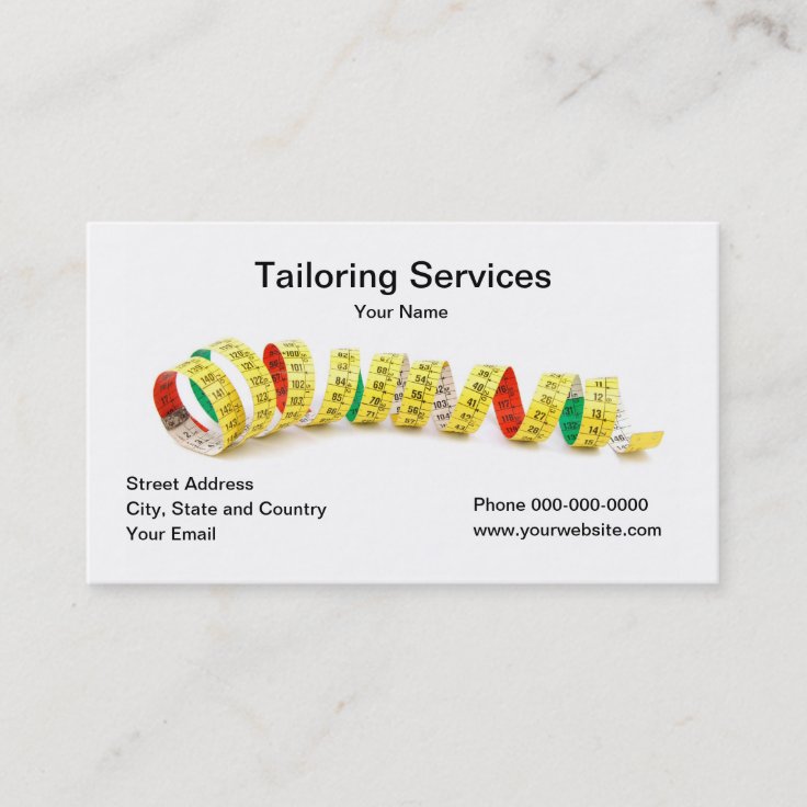 Tailoring Services Business Card | Zazzle