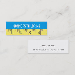 Tailors Measuring Tape Sewing Mini Business Card | Zazzle