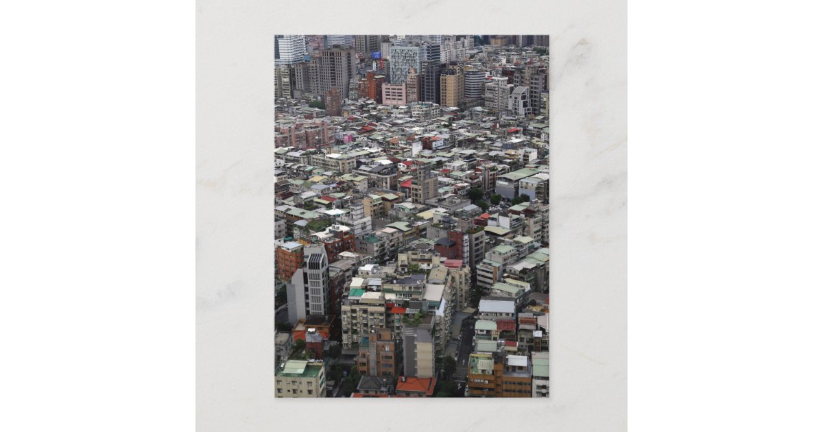 Taipei city Taiwan from the air Postcard | Zazzle
