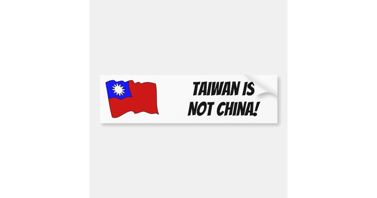 Taiwan Flag Bumper Sticker | Zazzle