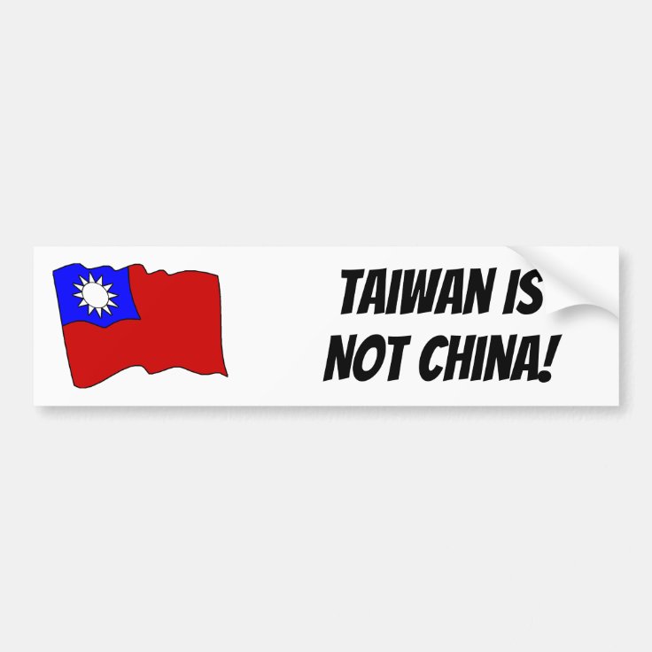 Taiwan Flag Bumper Sticker | Zazzle
