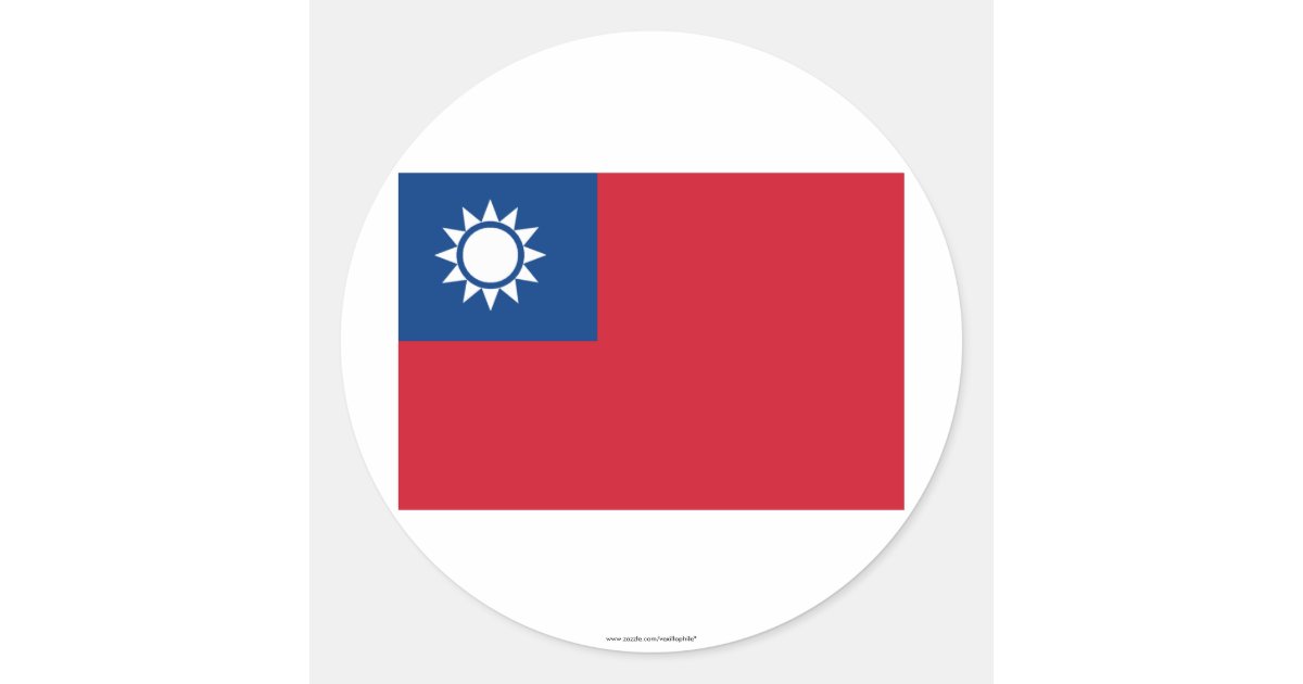 Taiwan Flag Classic Round Sticker | Zazzle