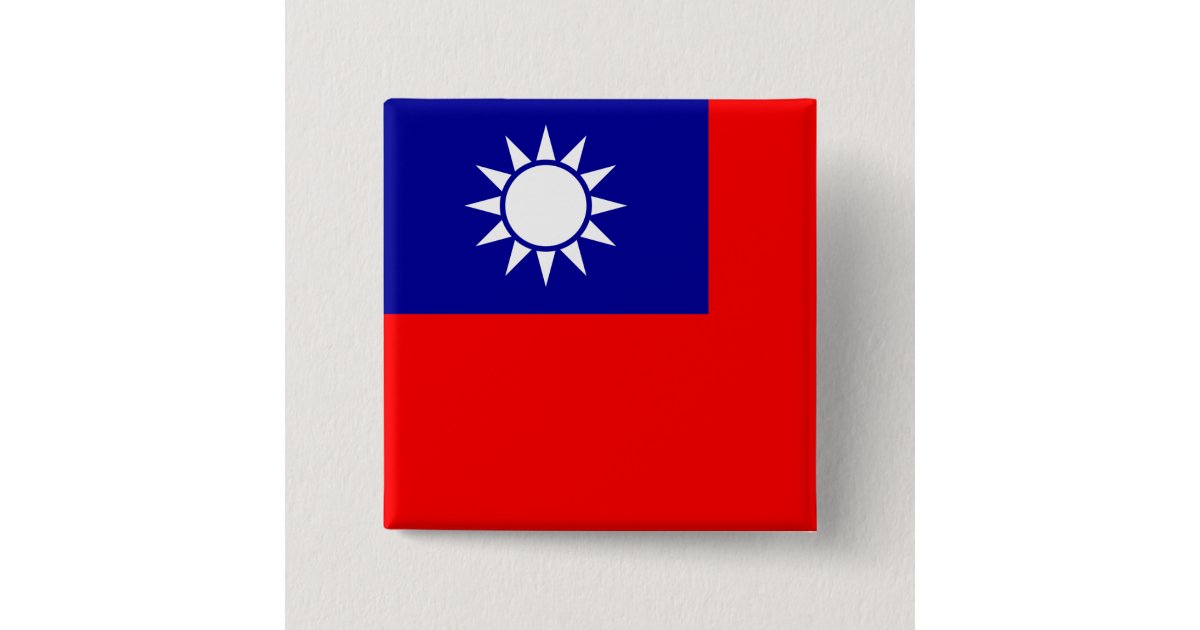 taiwan flag pinback button | Zazzle