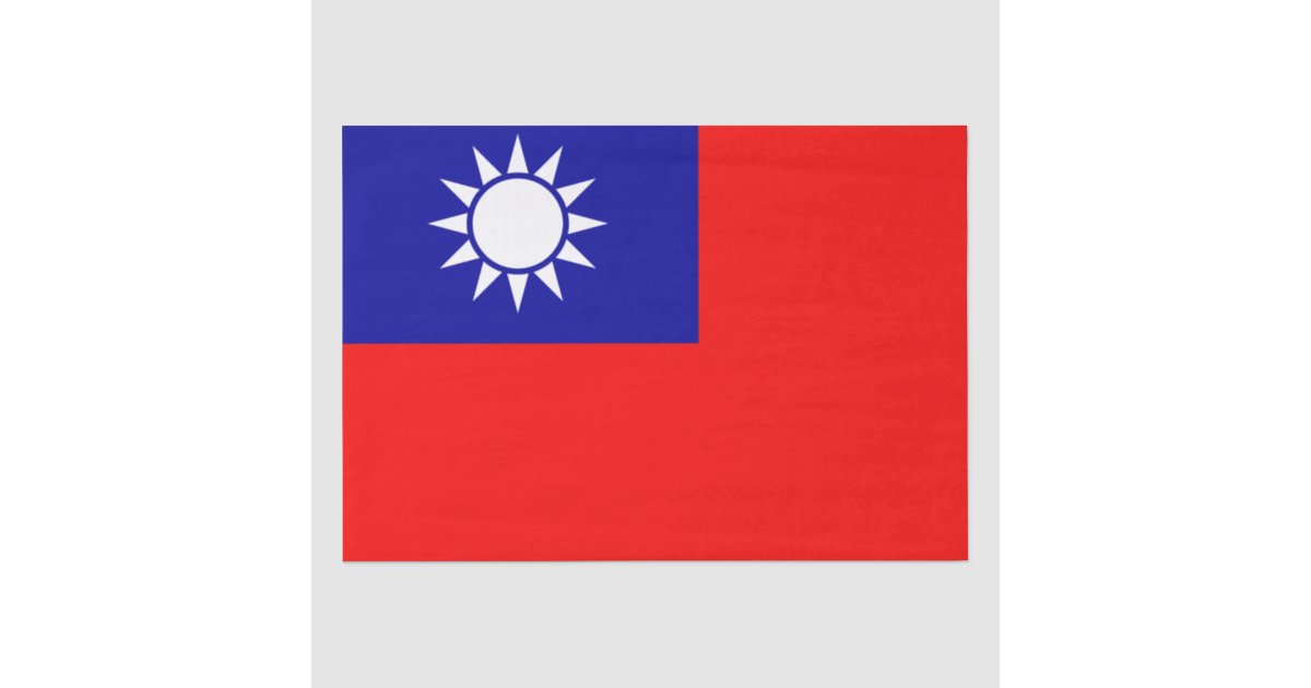 Taiwan Flag: Republic of China, Chinese Taipei Tissue Paper | Zazzle