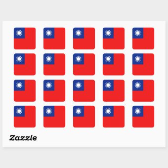 Taiwan Flag Sticker | Zazzle