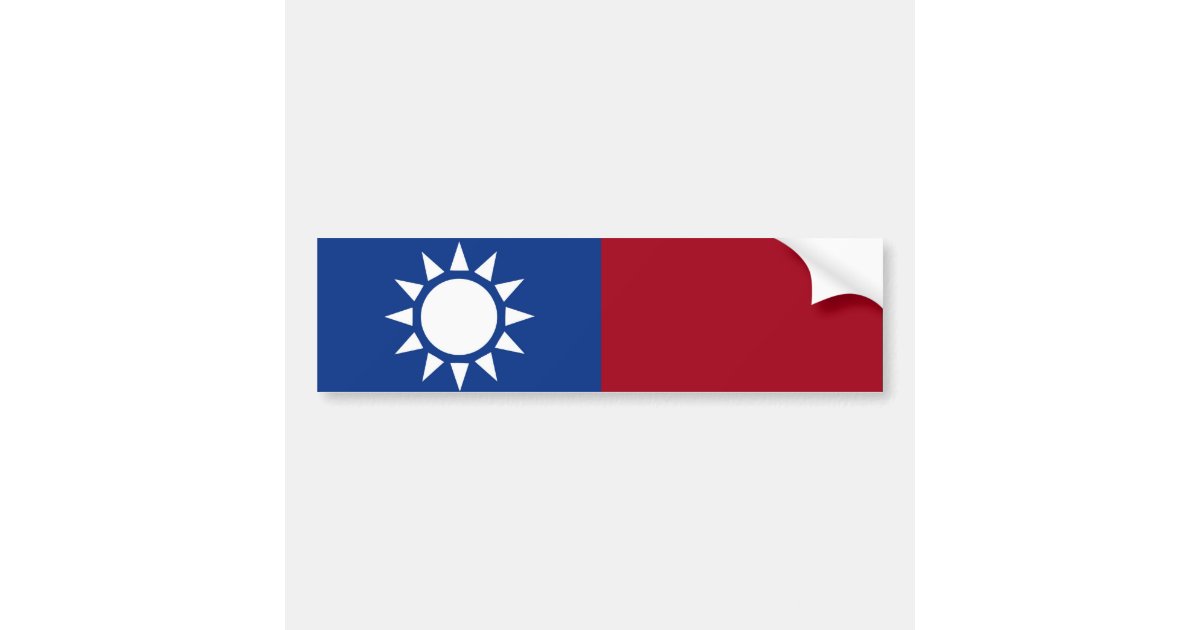 Taiwan flag Taiwanese Bumper Sticker | Zazzle