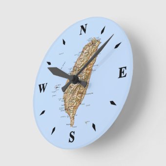 Taiwan Map Clock | Zazzle