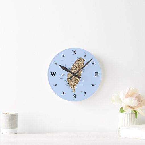 Taiwan Map Clock | Zazzle