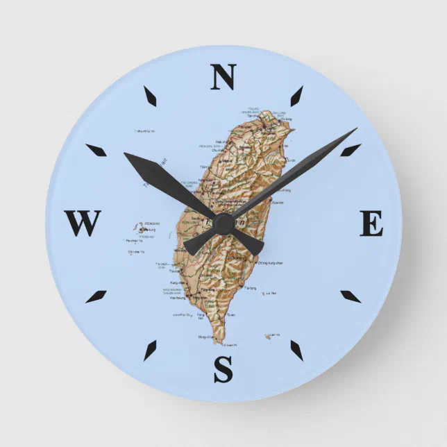 Taiwan Map Clock | Zazzle