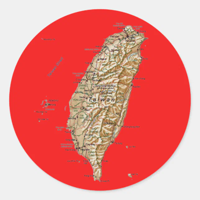 Taiwan Map Sticker | Zazzle