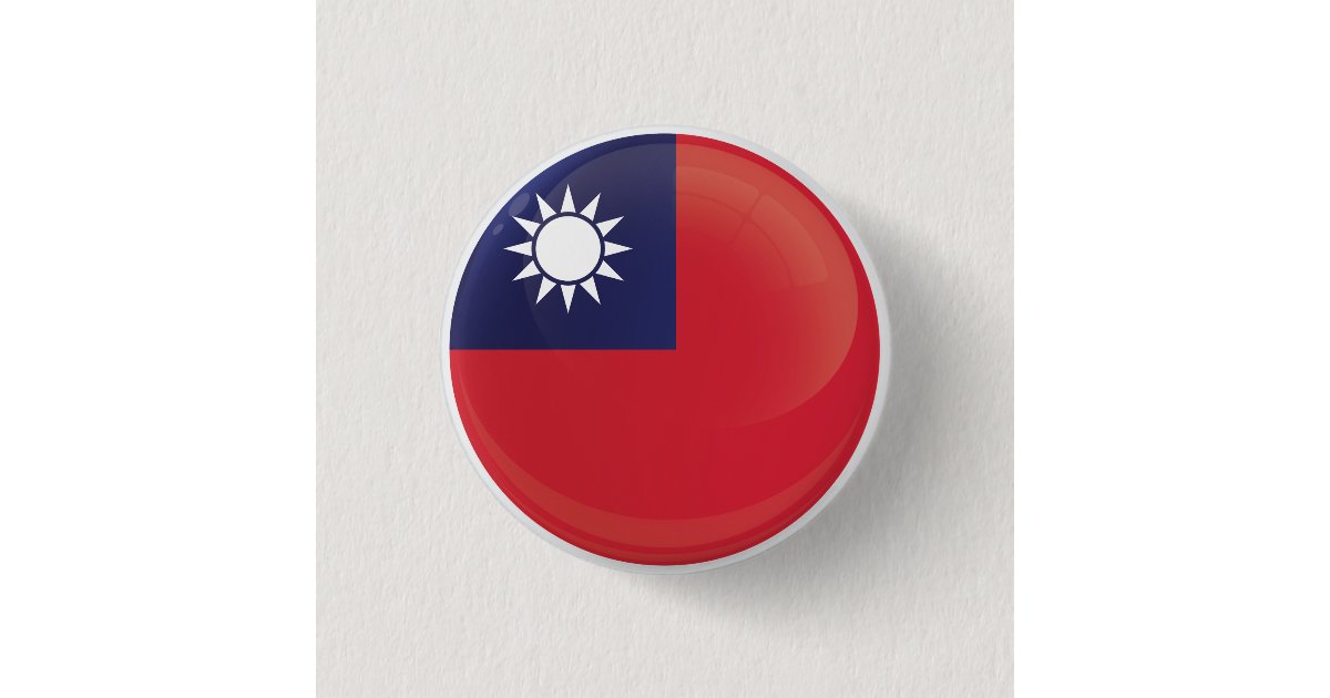 Taiwan Round Icon Flag Button | Zazzle