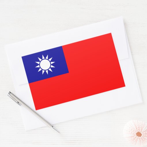 Taiwan/Taiwanese Flag Rectangular Sticker | Zazzle