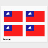 Taiwan/Taiwanese Flag Rectangular Sticker | Zazzle