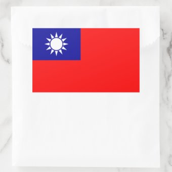 Taiwan/Taiwanese Flag Rectangular Sticker | Zazzle
