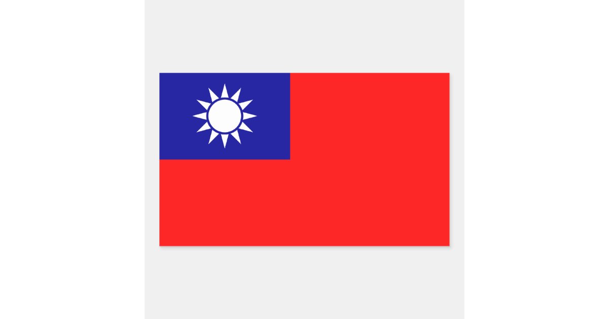 Taiwan/Taiwanese Flag Rectangular Sticker | Zazzle