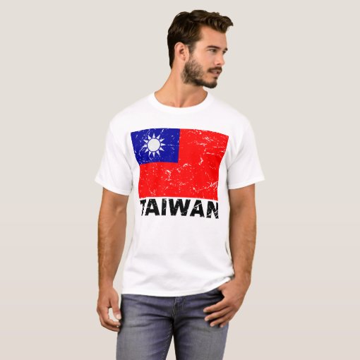 Taiwan Vintage Flag T-Shirt | Zazzle
