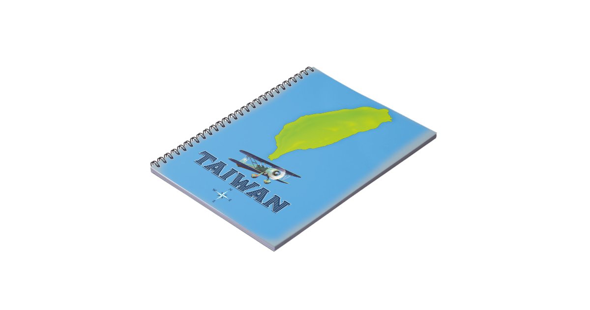 Taiwan Vintage Map Notebook | Zazzle