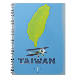 Taiwan Vintage Map Notebook | Zazzle