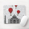Taj Mahal and Red Hot Air Balloons Mouse Pad | Zazzle
