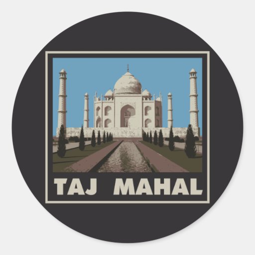 Taj Mahal Classic Round Sticker | Zazzle