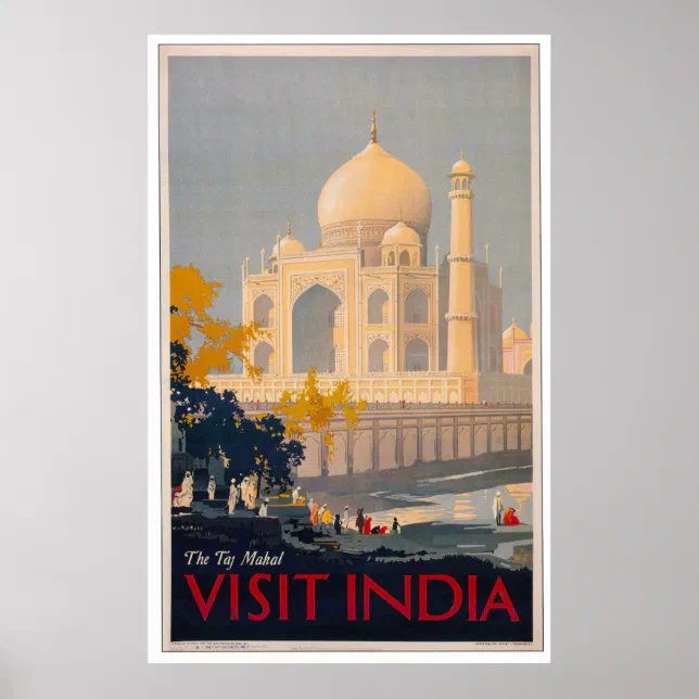 Taj Mahal - Visit India Poster | Zazzle