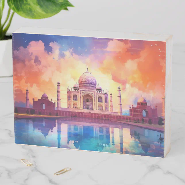 Taj Mahal Wooden Box Sign | Zazzle