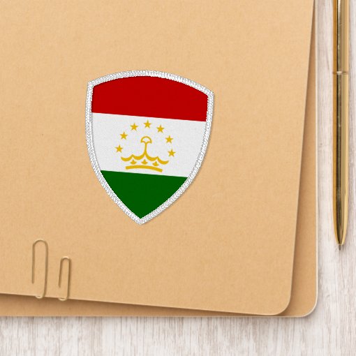 Tajikistani Flag, Flag of Tajikistan Patch | Zazzle